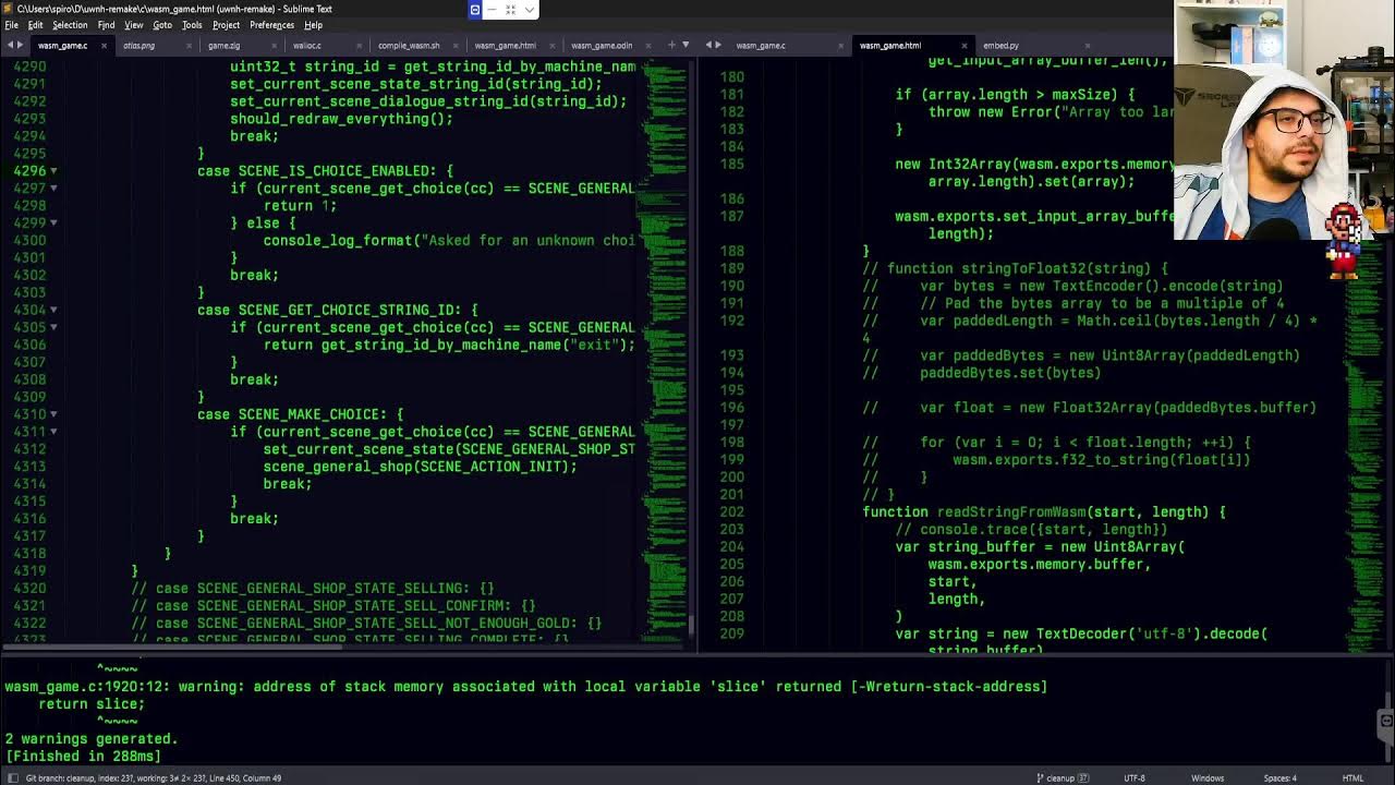 Vanilla C/WASM/HTML/JS/CSS(3D)/DOM - Indie Game Dev - YouTube