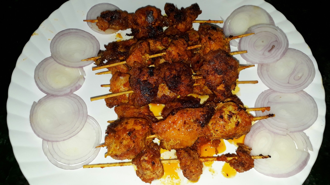 How to make chicken boti with sick - YouTube
