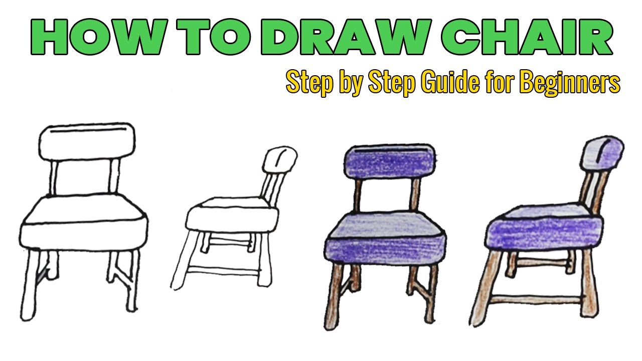 How to draw a chair simple & easy step by step for beginners - YouTube