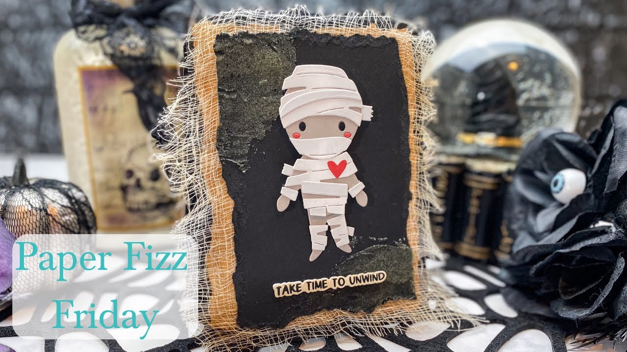 Paper Fizz Friday- Distressed Dancing Mummy Card Making Tutorial - YouTube