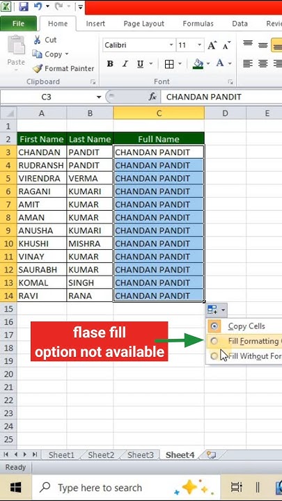 combine first and last name in excel 🙂 #excel #exceltricks #dataentry #ytshorts #shorts #top ...