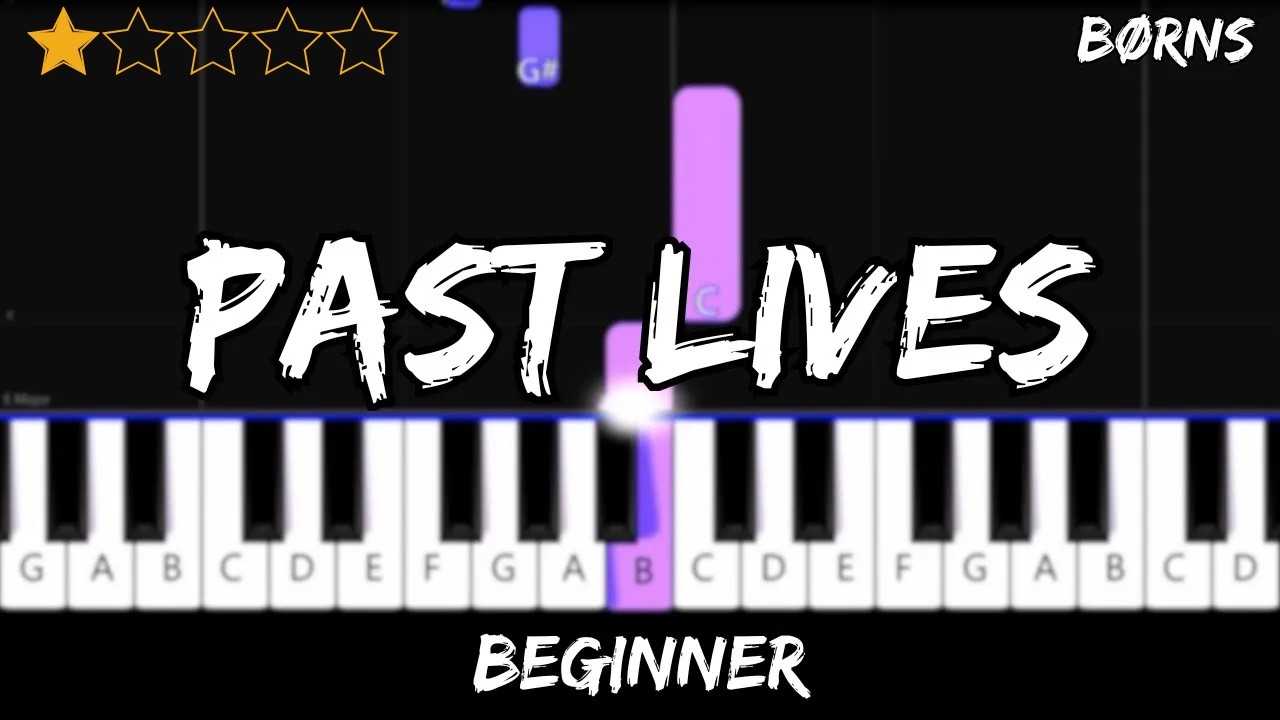 Børns - Past Lives - Easy Beginner Piano Tutorial - For 1 Hand - YouTube