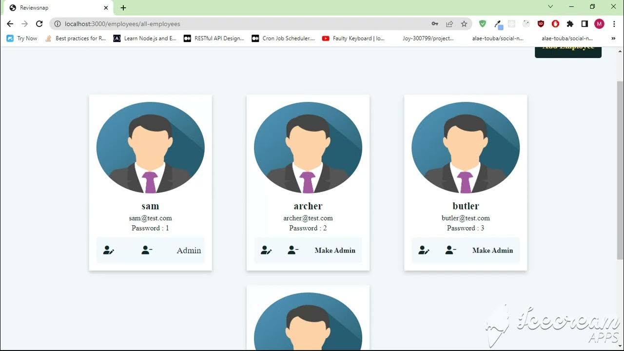 Employee Review System Using Nodejs, Express, Mongodb, HTML, CSS - YouTube