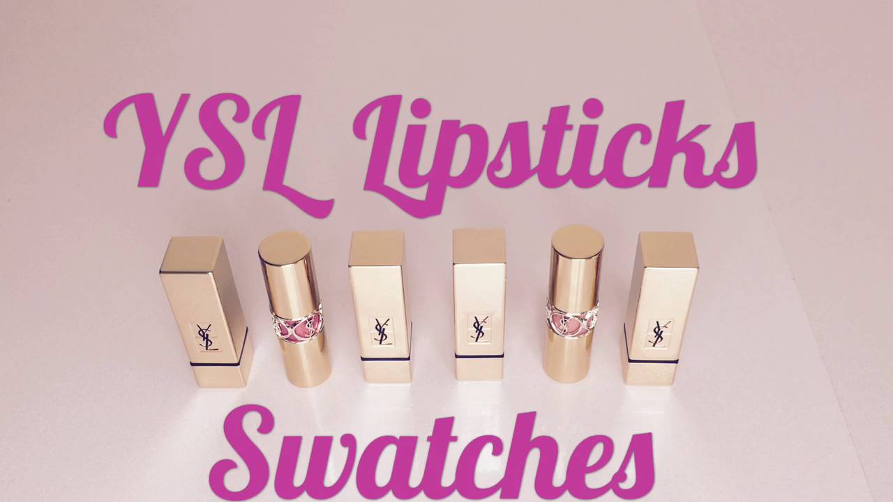 YSL Lipstick Collection+Swatches - YouTube