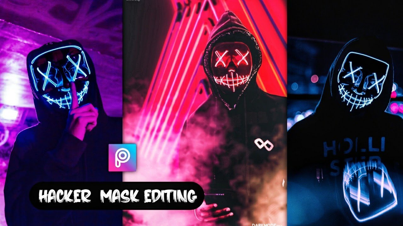 Led Neon hacker smoke mask editing tutorial - viral picsart photo ...