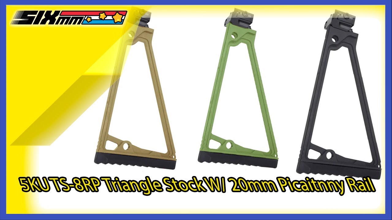 [5KU] TS-8RP Triangle Stock W/ 20mm Picaitnny Rail[For Any 20mm ...