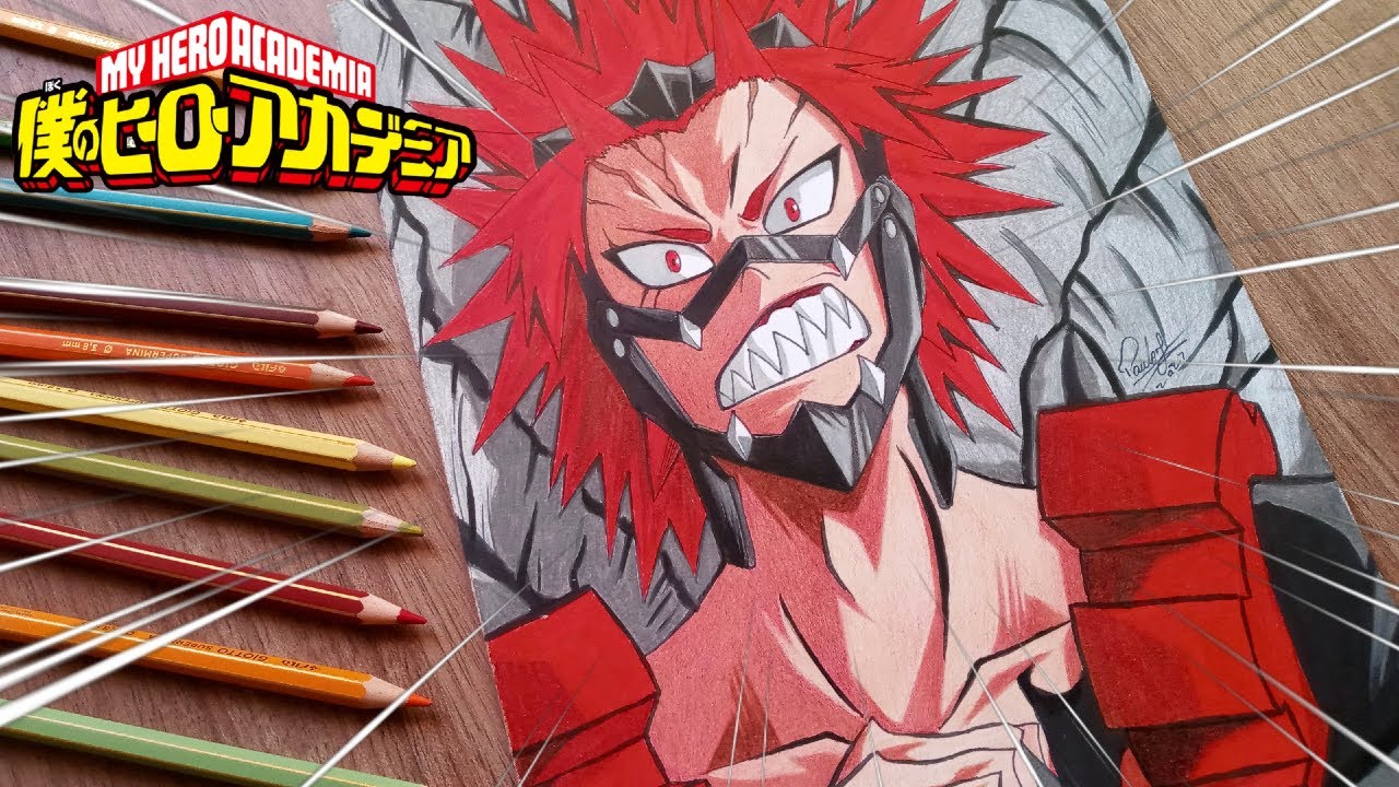 Drawing Eijiro Kirishima My Hero Academia - COLLAB - YouTube