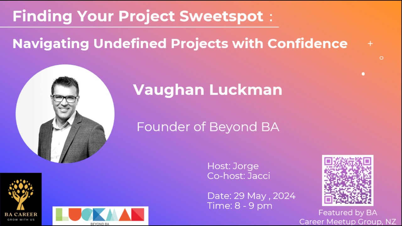 Vaughan Luckman|Finding Your Project Sweetspot: Navigating Undefined Projects with Confidence ...
