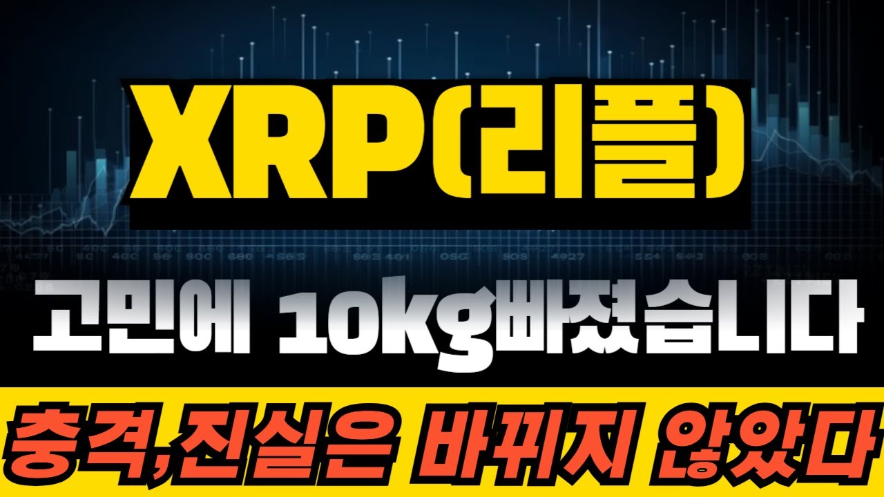 Xrp엑스알피 고민에 10키로 빠졌습니다 충격진실은 바뀌지 않았습니다 엑스알피 Xrp 엑스알피분석 리플 리플분석