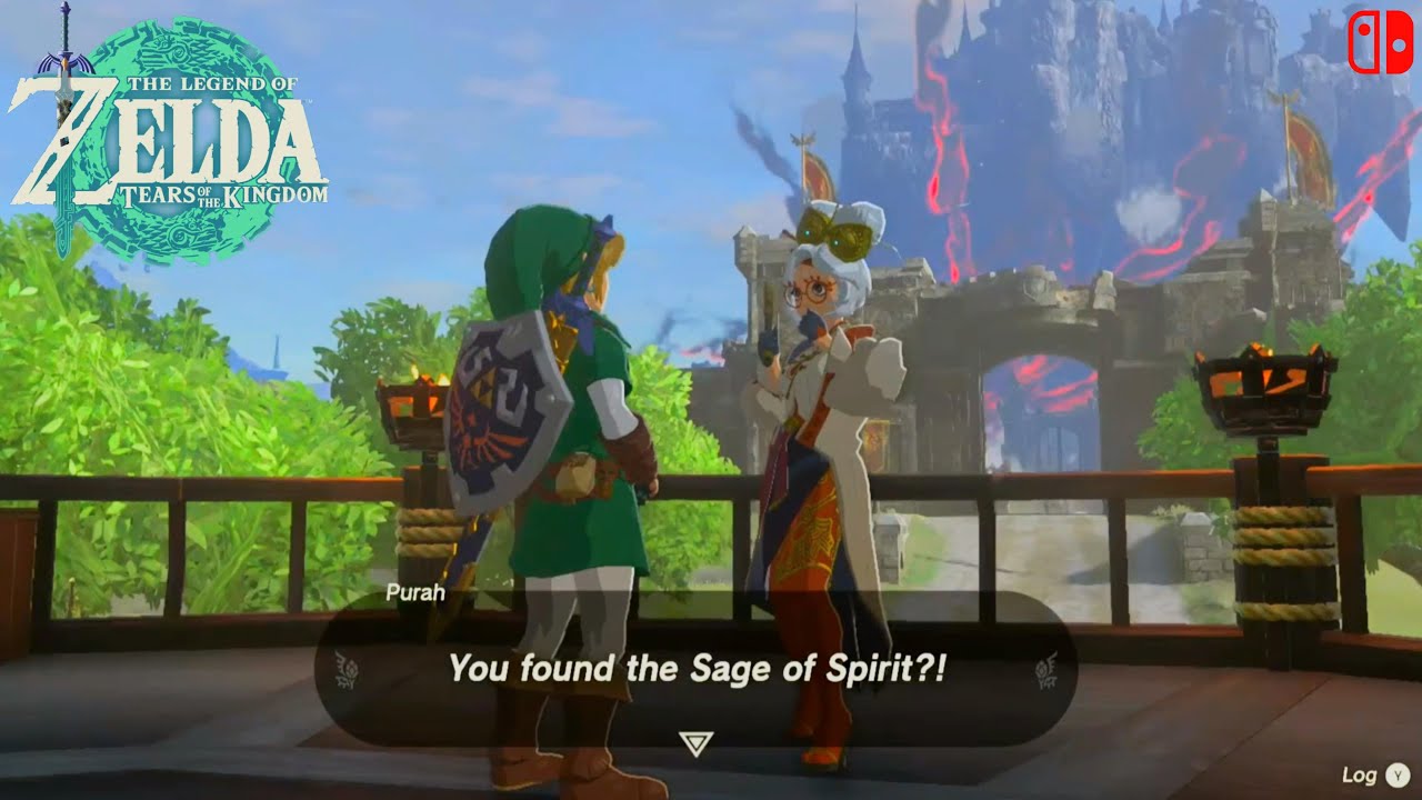 Legend Zelda Tears of the Kingdom - Purah shocked Link Complete "Fifth ...