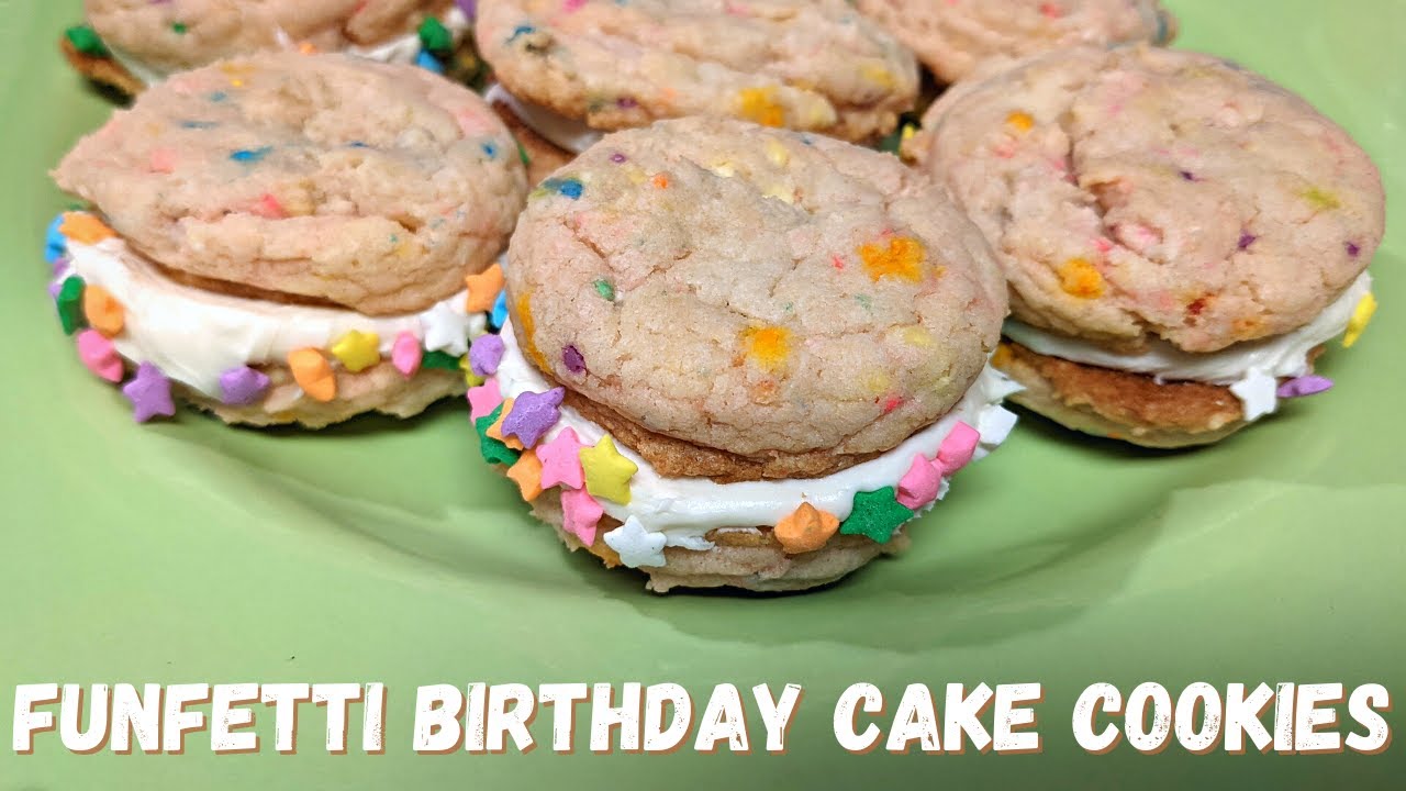 Funfetti Birthday Cake Cookie Sandwiches | Sprinkles + Box Cake = Yum ...