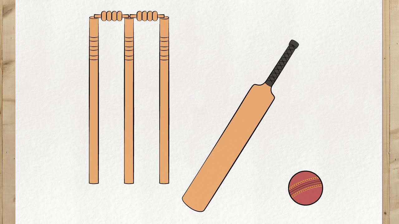 Come disegnare Mazza, palla e wicket da cricket - YouTube