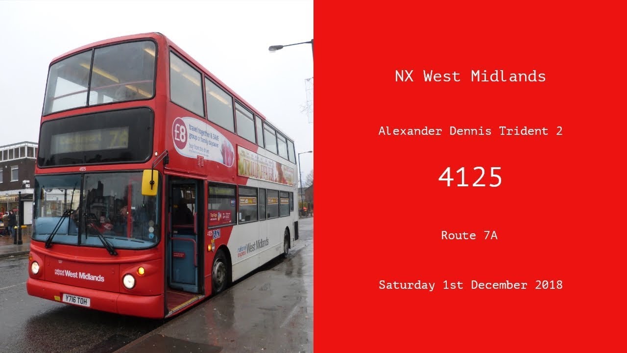 NX West Midlands | Alexander Dennis Trident 2 | 4125 (Y716TOH) - YouTube