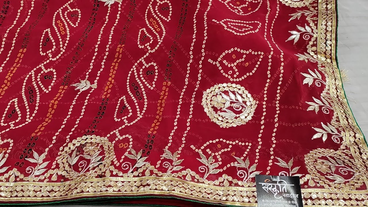 Traditional Bandhani Chundari Gotta-Patti Work Saree Collection For ...