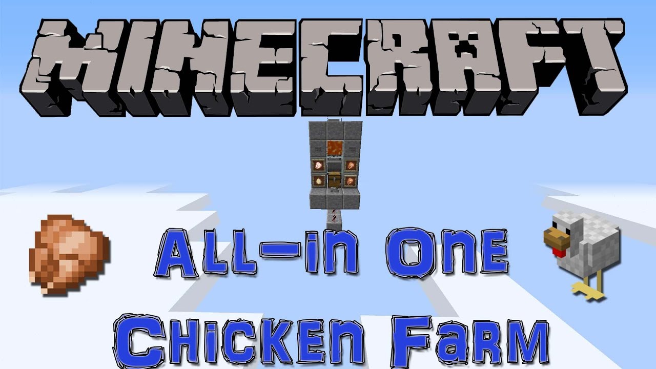 Minecraft Tutorial | Tiny All-in-one Chicken Farm - YouTube