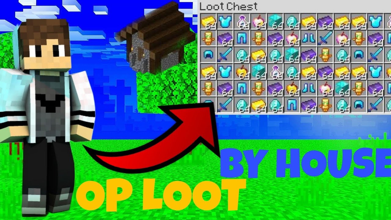 Minecraft But Single House Gives Op Loot And Item - YouTube