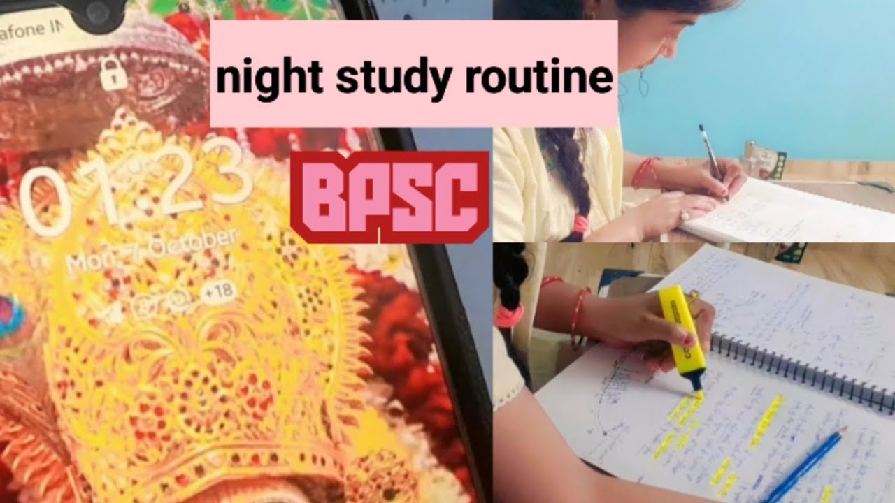 MY NIGHT STUDY ROUTINE ️📚 study for BPSC|| life of BPSC aspirents ...