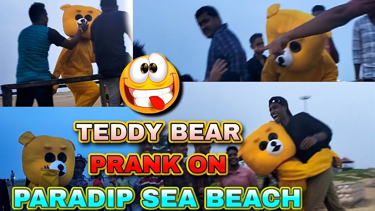 TEDDY BEAR PRANK🧸ON PARADIP SEA BEACH 🏖️|| TEDDY BEAR FUNNY PRANK🤣|| MR ...