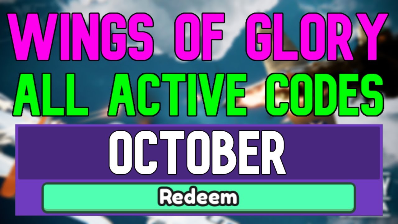 Wings of Glory Codes October 2022 ROBLOX WORKING Wings of Glory Codes ...