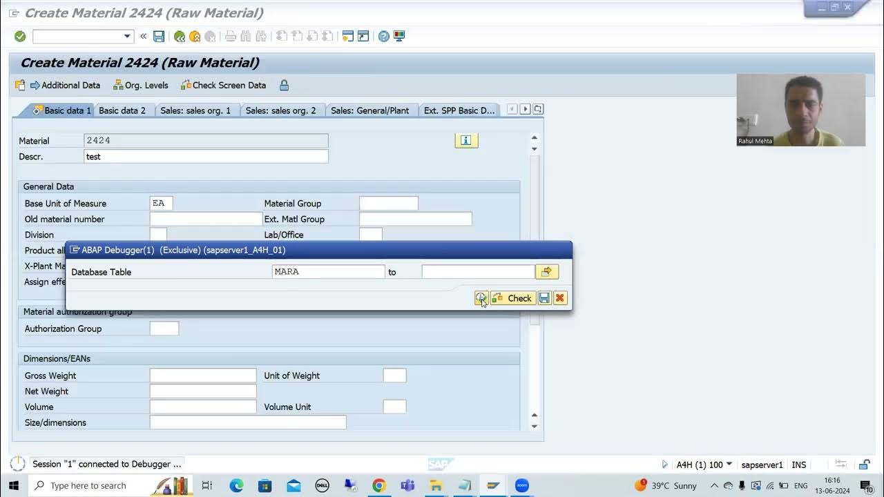 23 - Debugging - Script - Stop SAP Debugger on Updating of Database Tables Part2 - YouTube