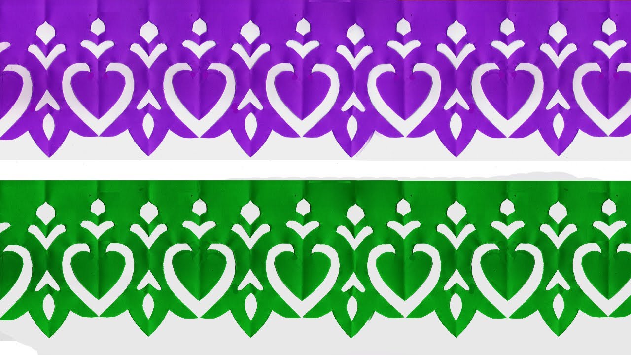 Easy paper border cutting designs | Bulletin board border design ...