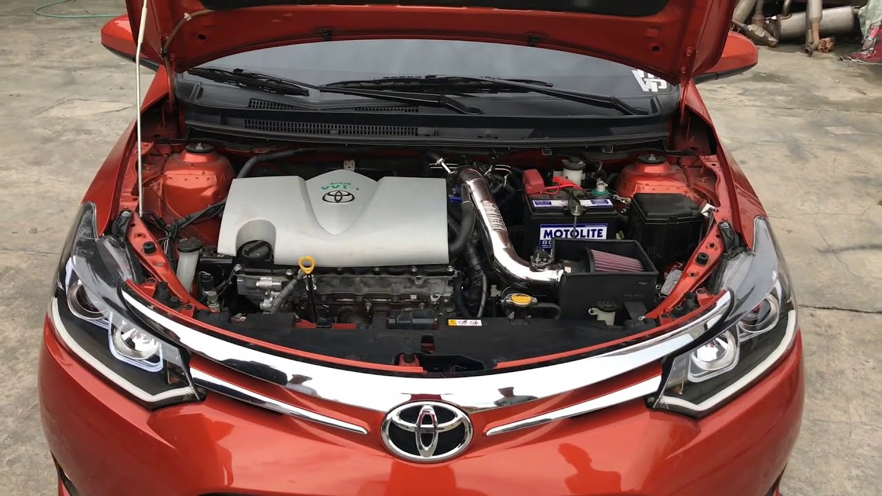 2017 Toyota Vios catback headers and air intake - YouTube