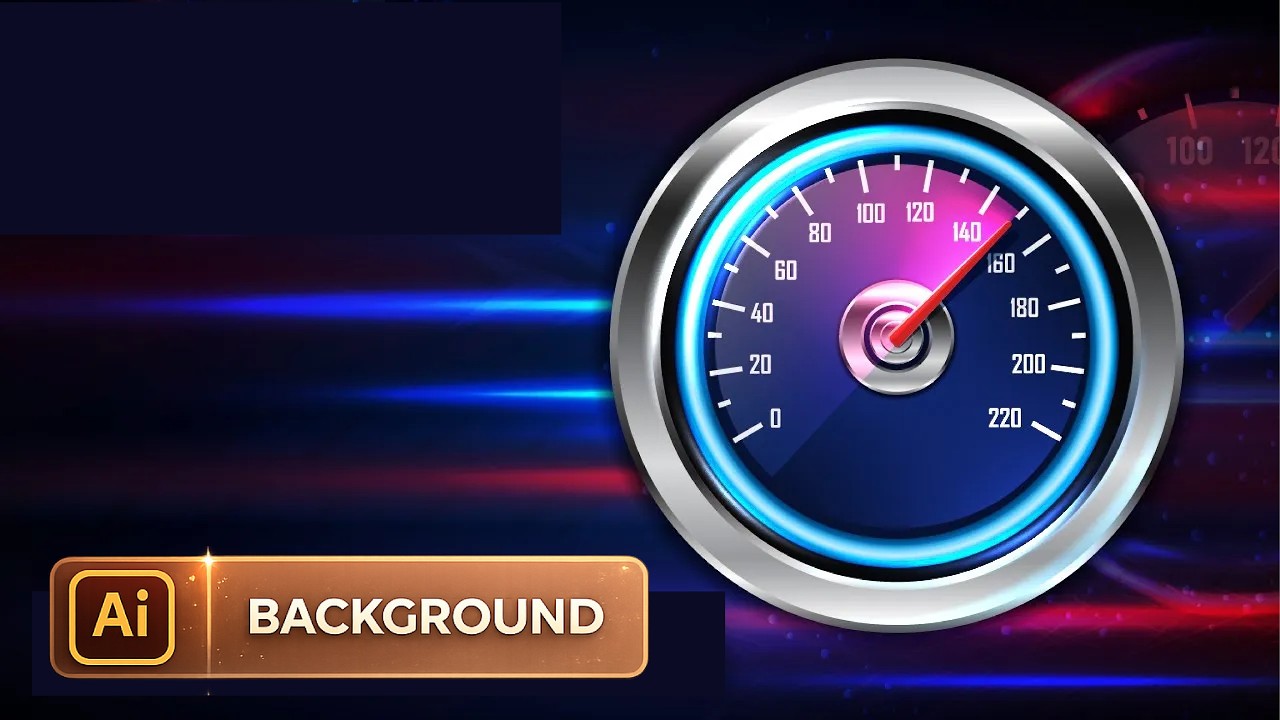 Part 1. Vector illustration speed art. Speedometr making. - YouTube