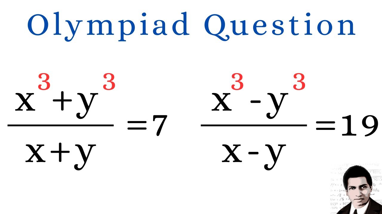 A Nice Algebra Problem From Math Olympiad | Mathematics Olympiad - YouTube