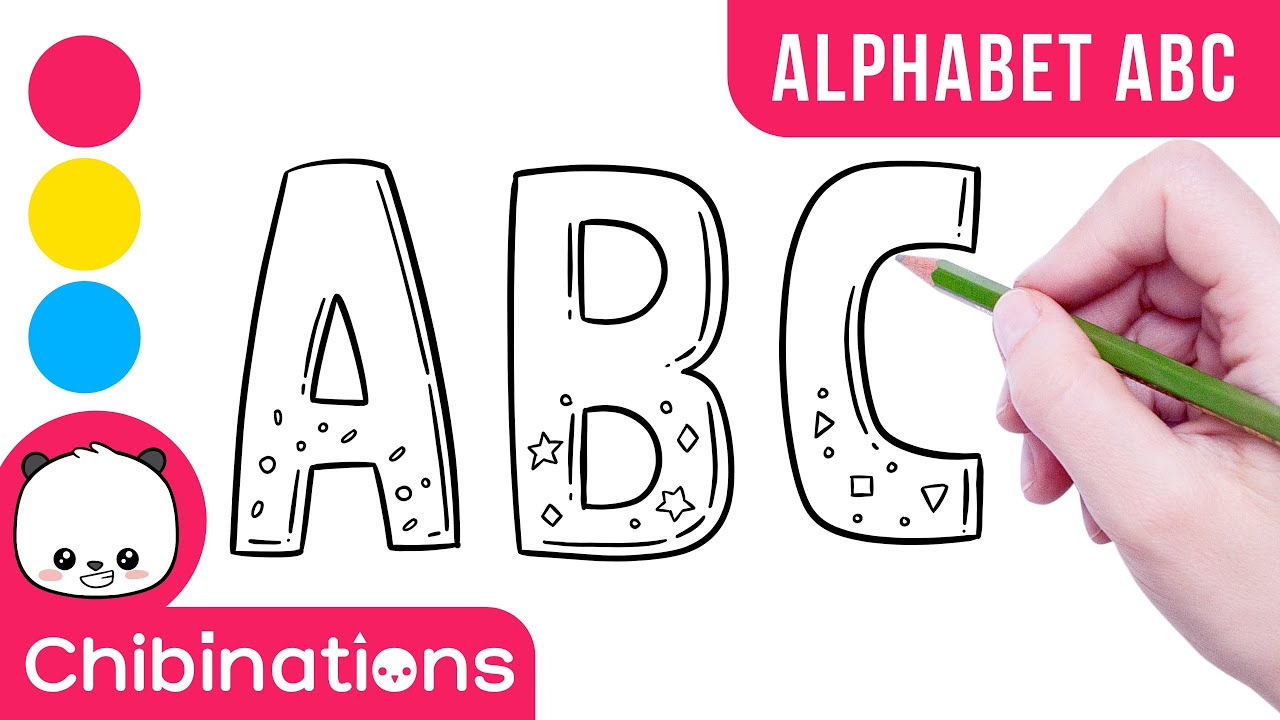 Menggambar dan Mewarnai Huruf ABC | Glitter | Alphabet Song for Kids ...