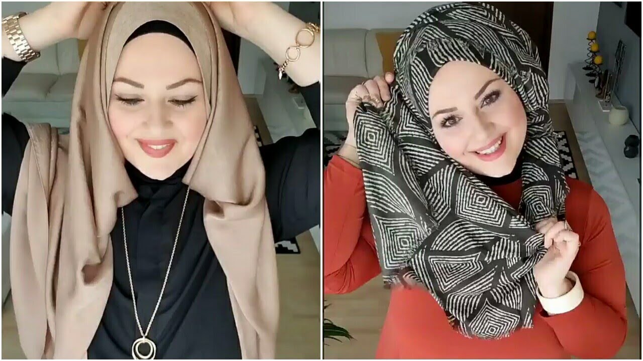 Most beautiful hijab tutorial - YouTube