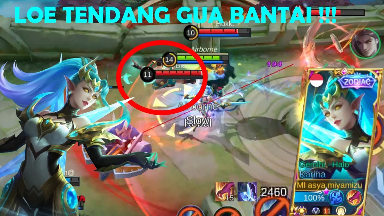 KARINA BERDAMAGE KARENA KICK COU !!! AUTO TAP TAP - YouTube