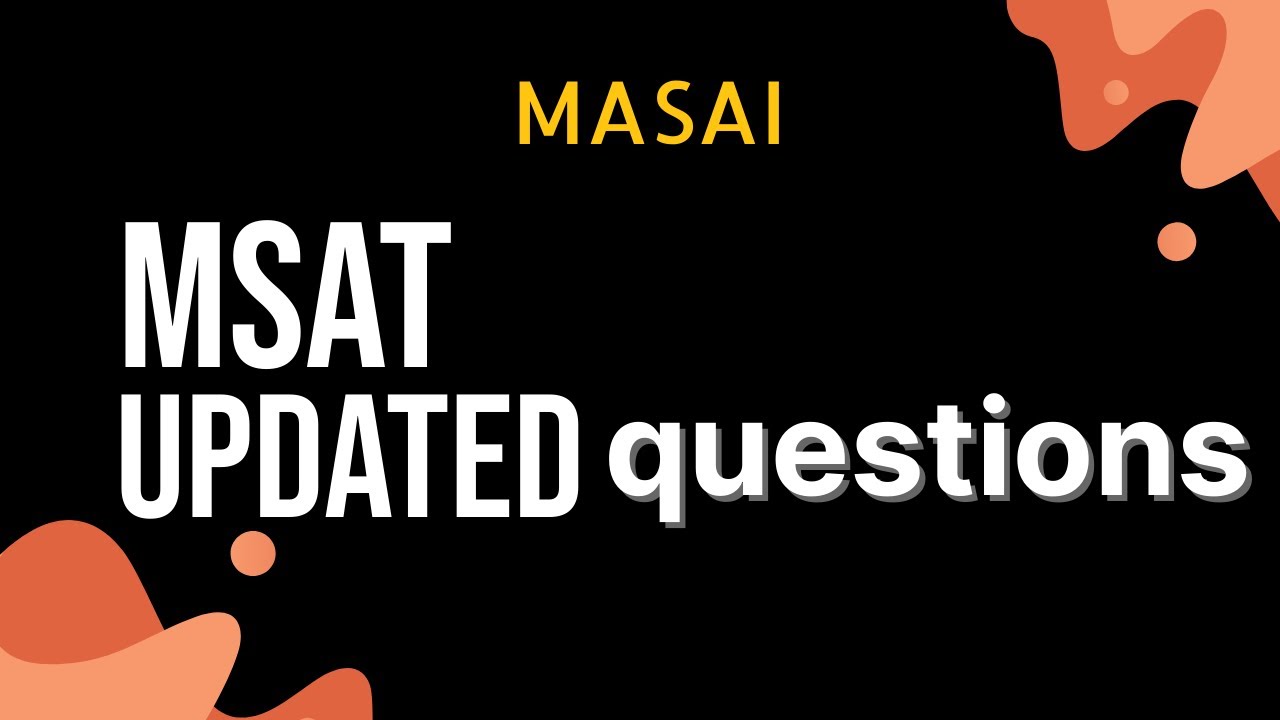 new updated msat questions#masai school - YouTube