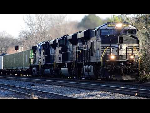 Norfolk Southern NS 27A-13 In Wellford with a Cool Crew NS 8046 ES44AC Leader . - YouTube