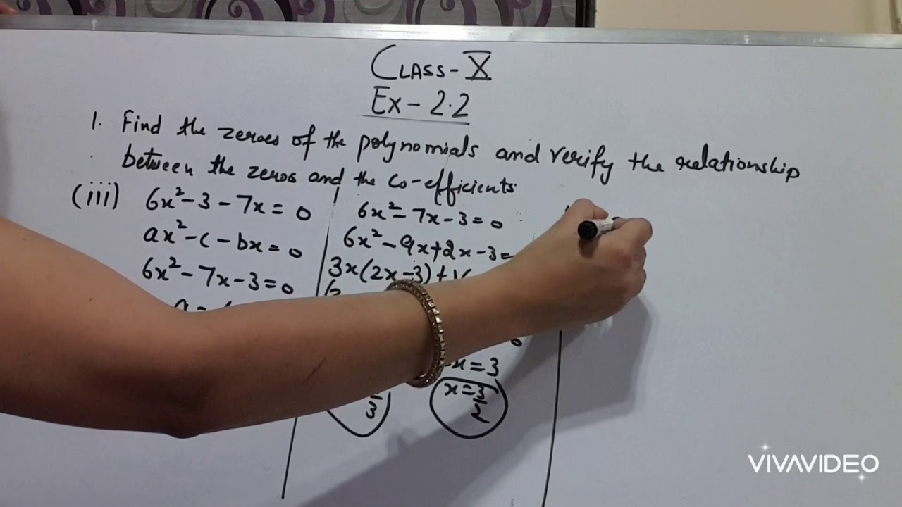 Class 10th mathematics chapter 2 exercise 2.2 part 2(question 1) - YouTube