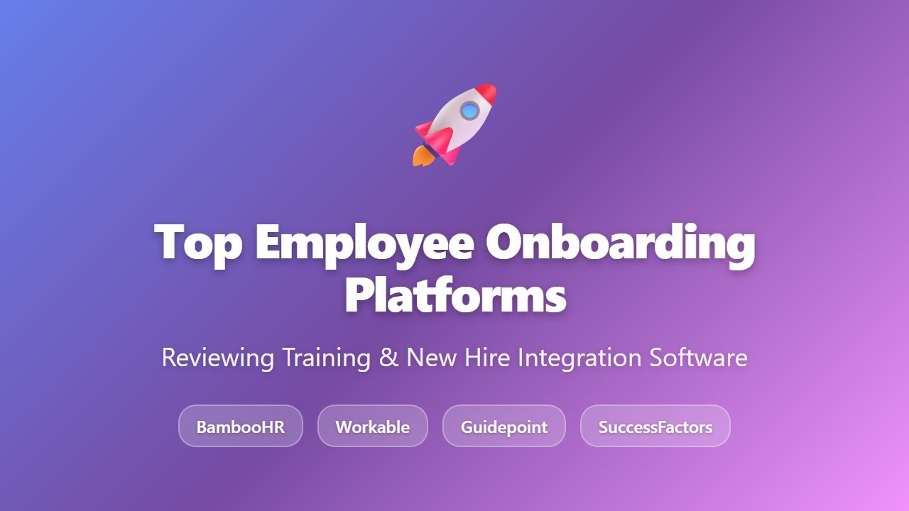 Top 4 Employee Onboarding Platforms 2025 Review - YouTube