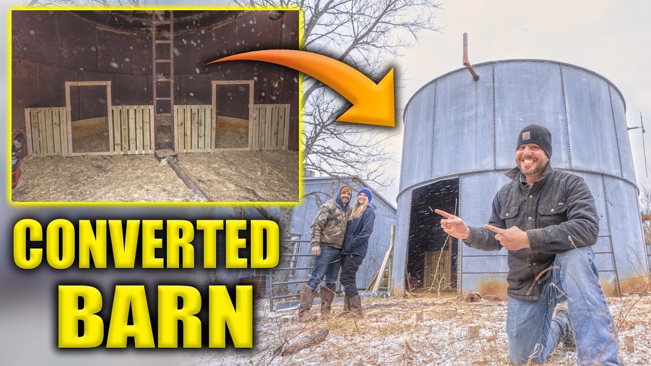 Brothers Convert Old Tank Into Barn - YouTube