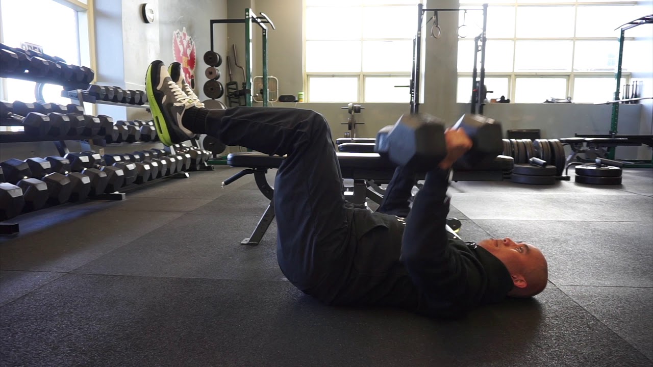 Deadbug DB Floor Press - YouTube
