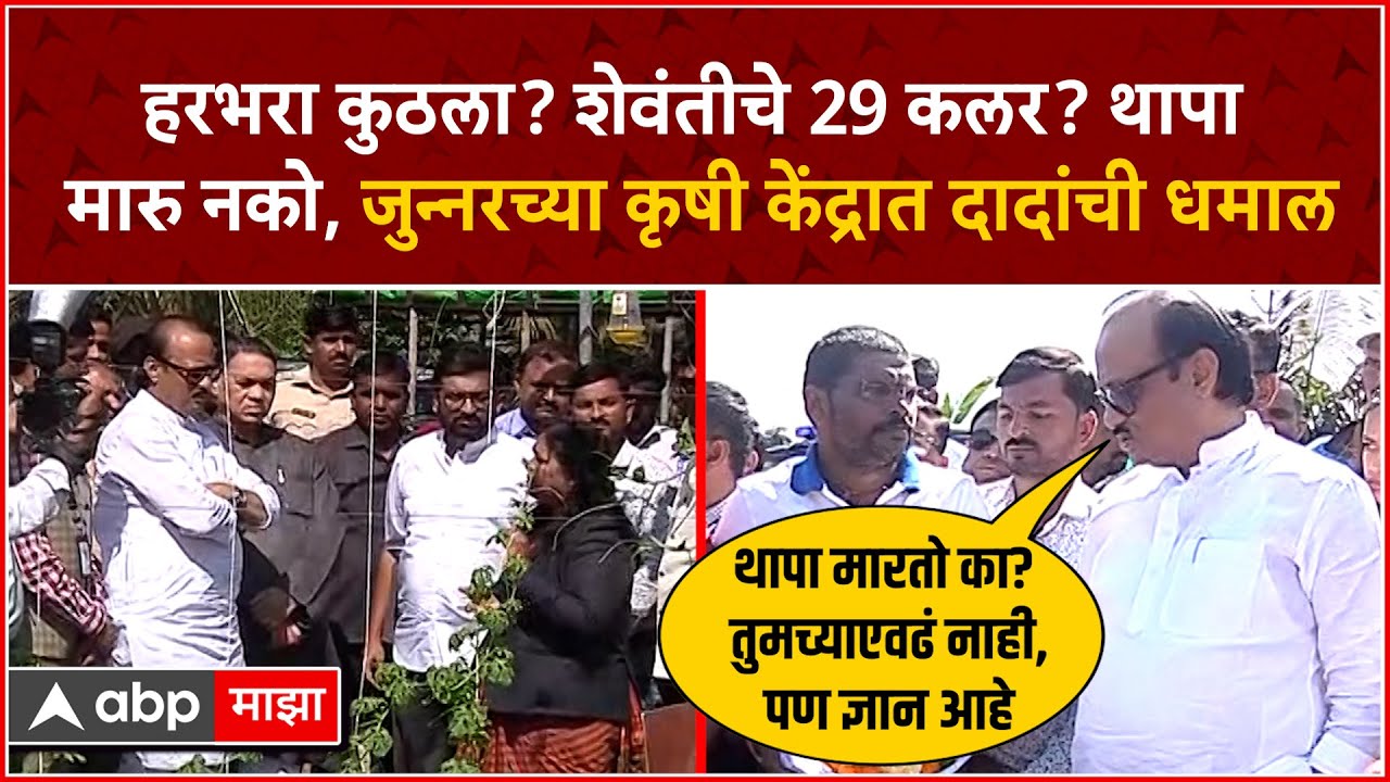 Ajit Pawar Junner : हरभरा कुठला? शेवंतीचे 29 कलर? थापा मारु नको, कृषी ...