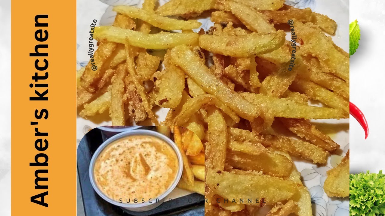 Crispy Fries with Mayonnaise Chutney | Easy Recipe | Amber's kitchen ...