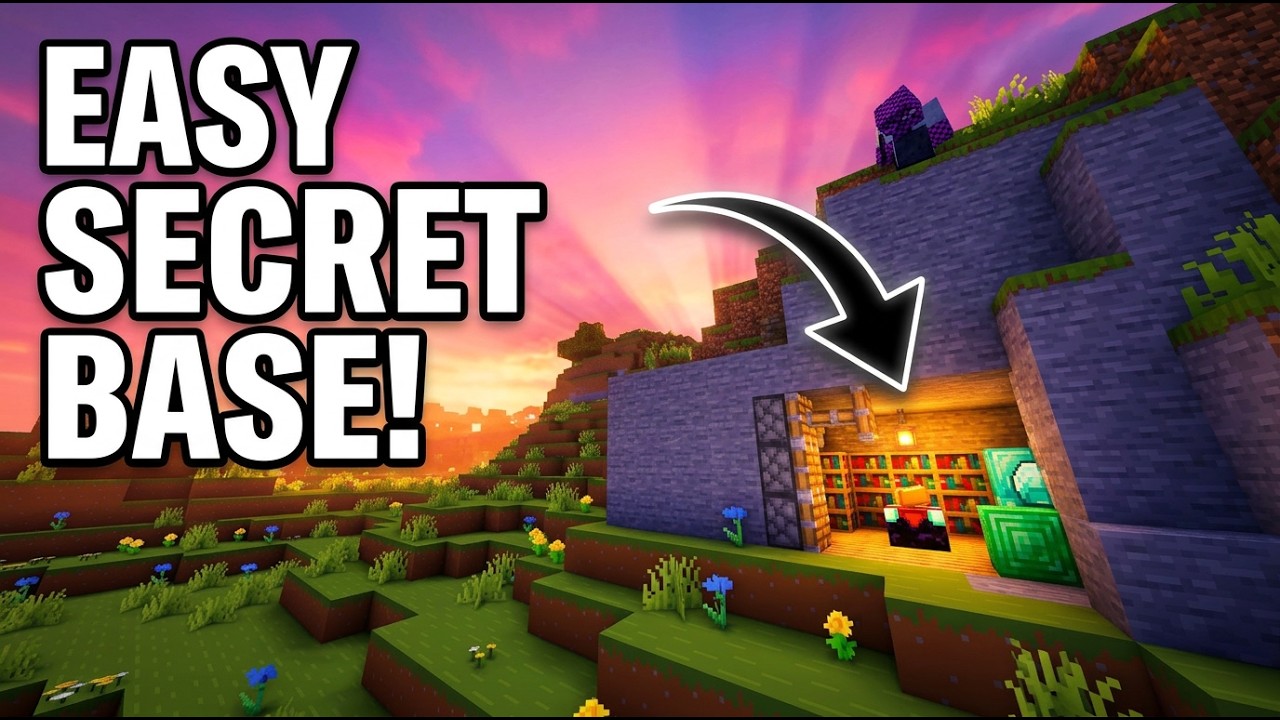 Easy Secret Base Tutorial – Perfect for Beginners #minecraft # ...