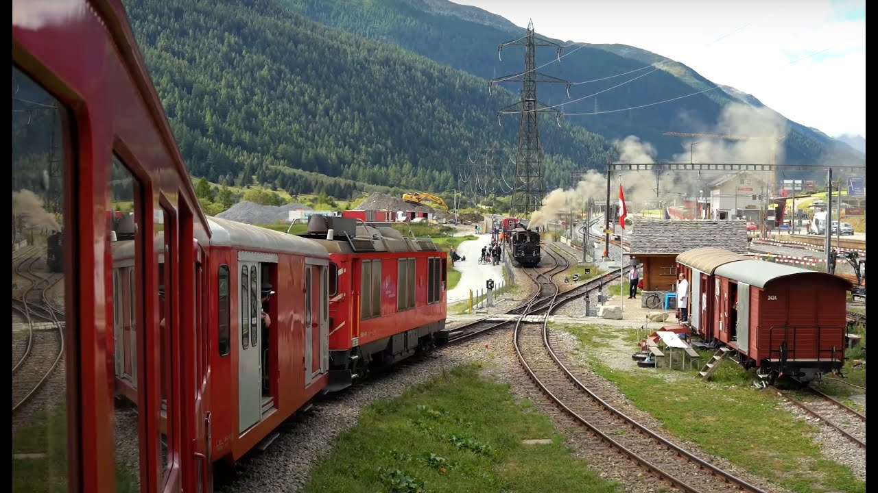 Dampfbahn Furka-Bergstrecke - Dieselzug Realp - Oberwald - YouTube
