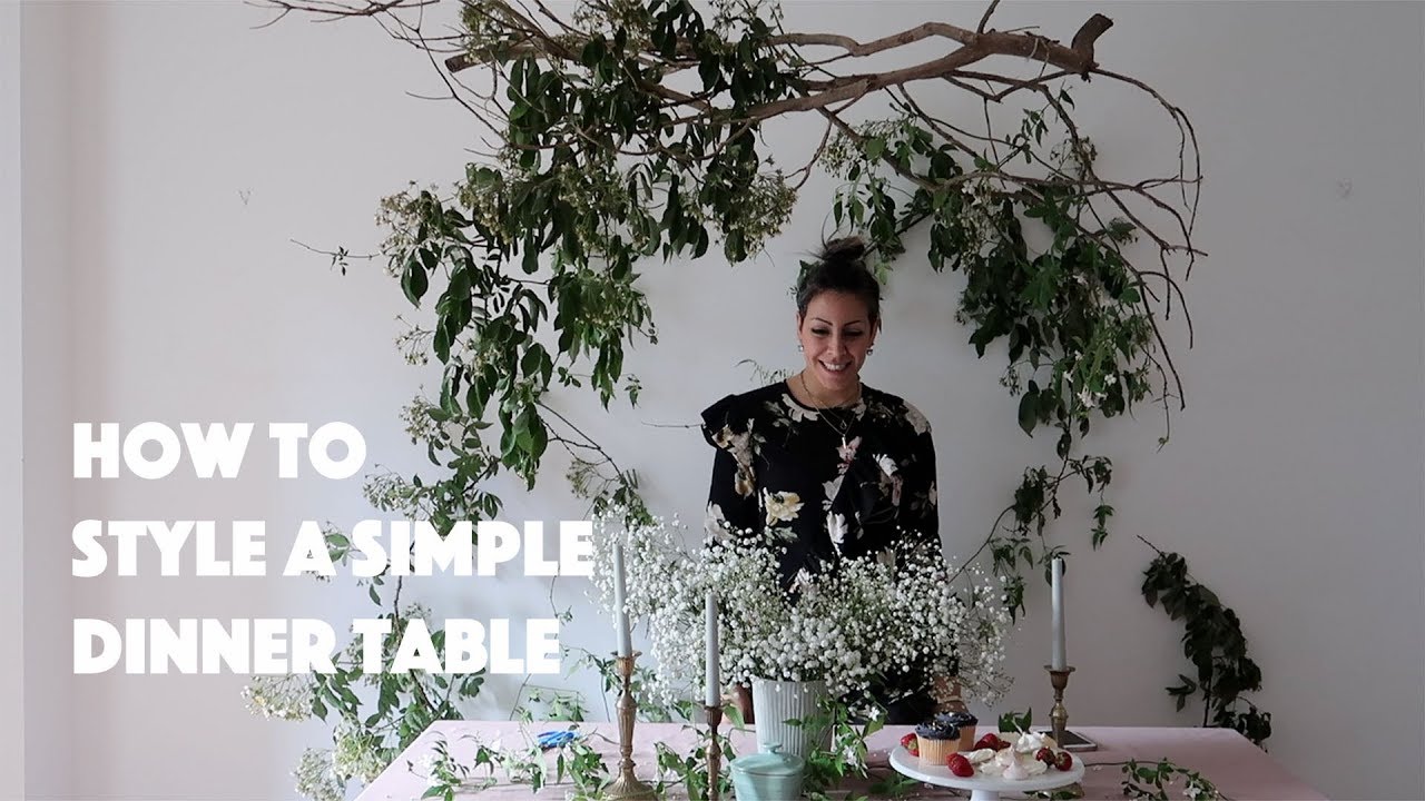 How To Style a Simple Dinner Table (DIY) - YouTube