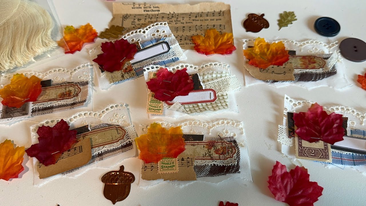 Super fun & easy Fall leaves lace snippet embellishments for junk ...