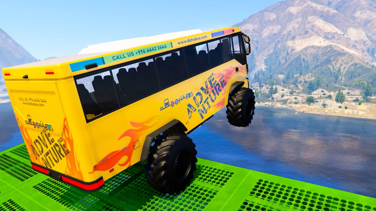 Which car can jump over Alamo Sea in GTA 5? Trucks and Cars Jumping ...