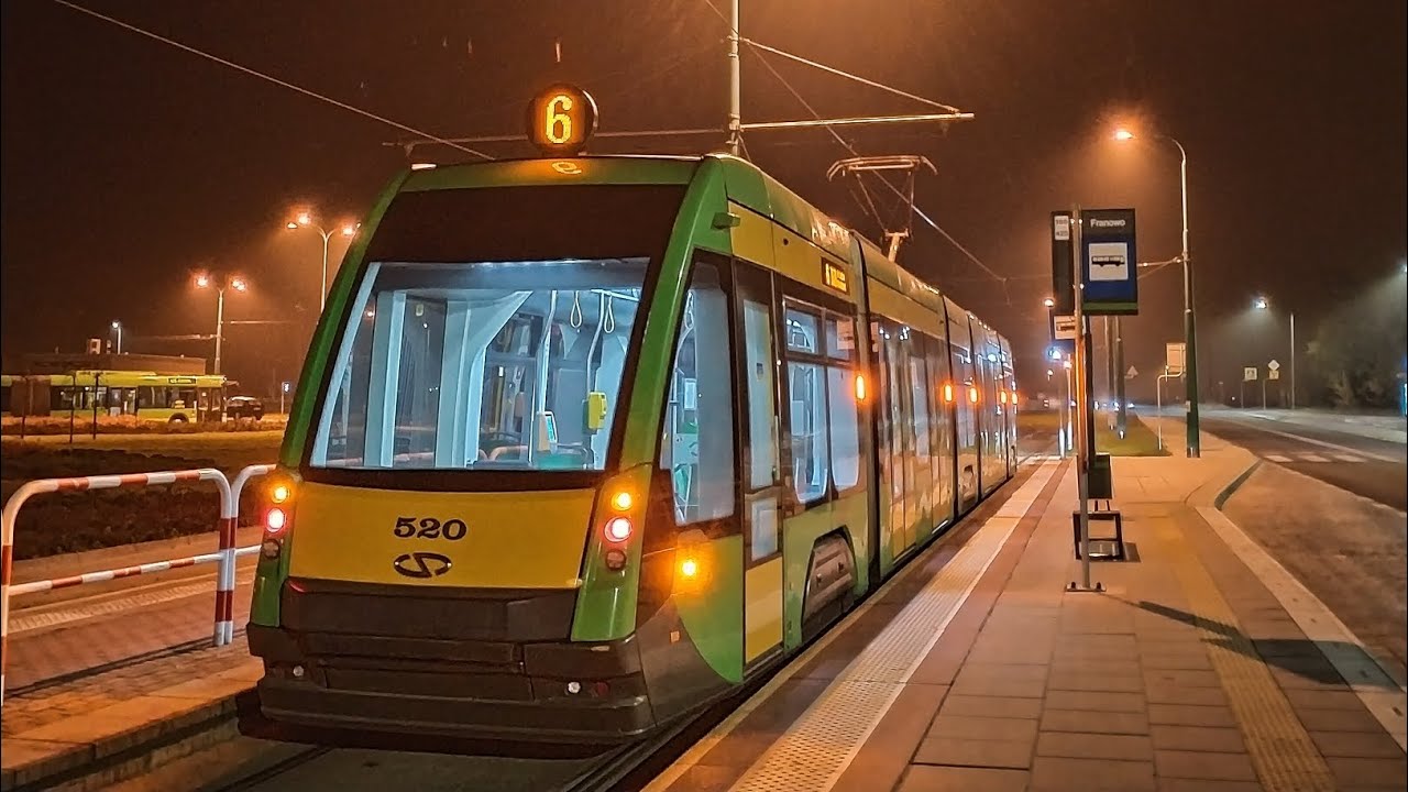 MPK Poznań Linia 6 kierunek Zjazd do zajezdni Franowo(opis).Solaris ...