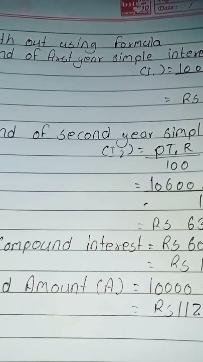 class 10 math solution chapter 2 compound interest part1 - YouTube