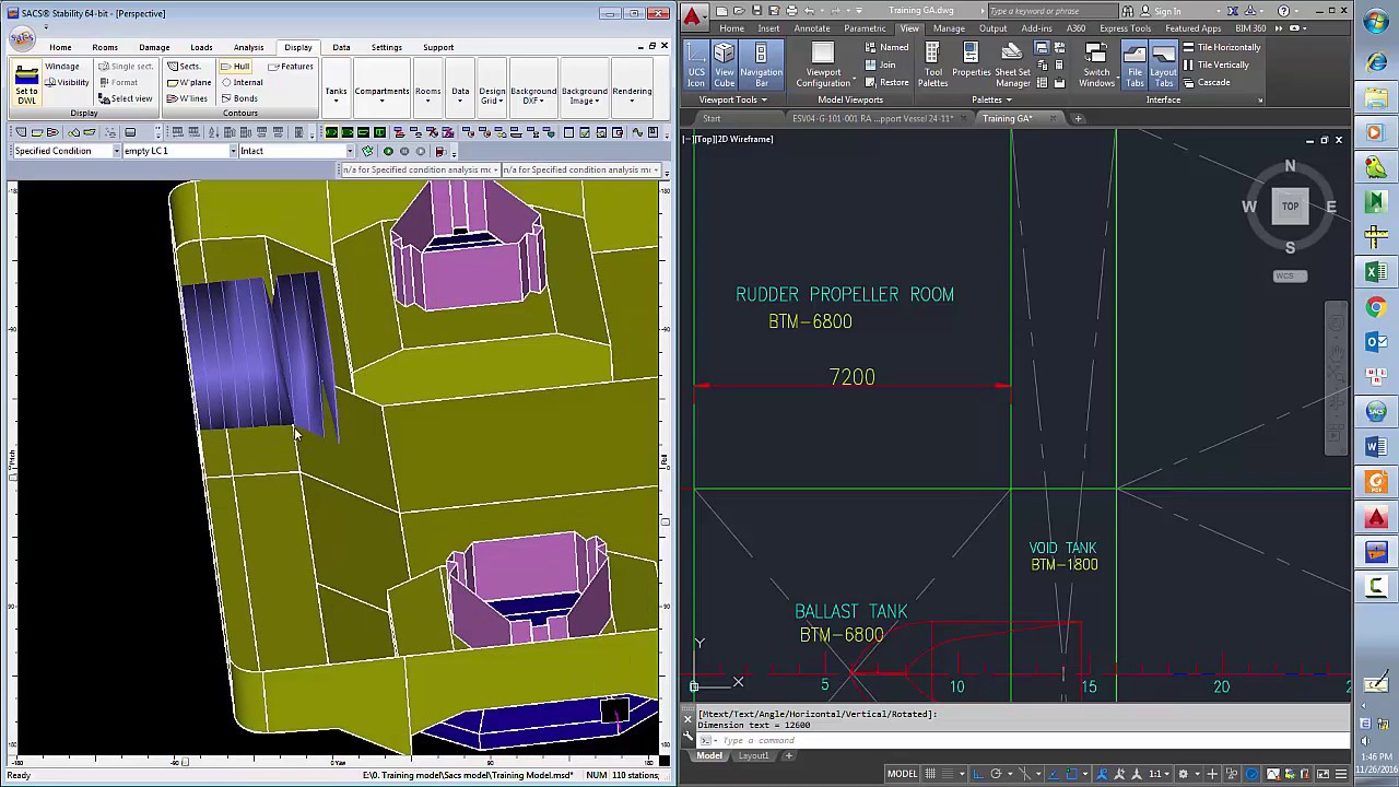 Compartment in Sacs stability software - Sacs tutorial - YouTube
