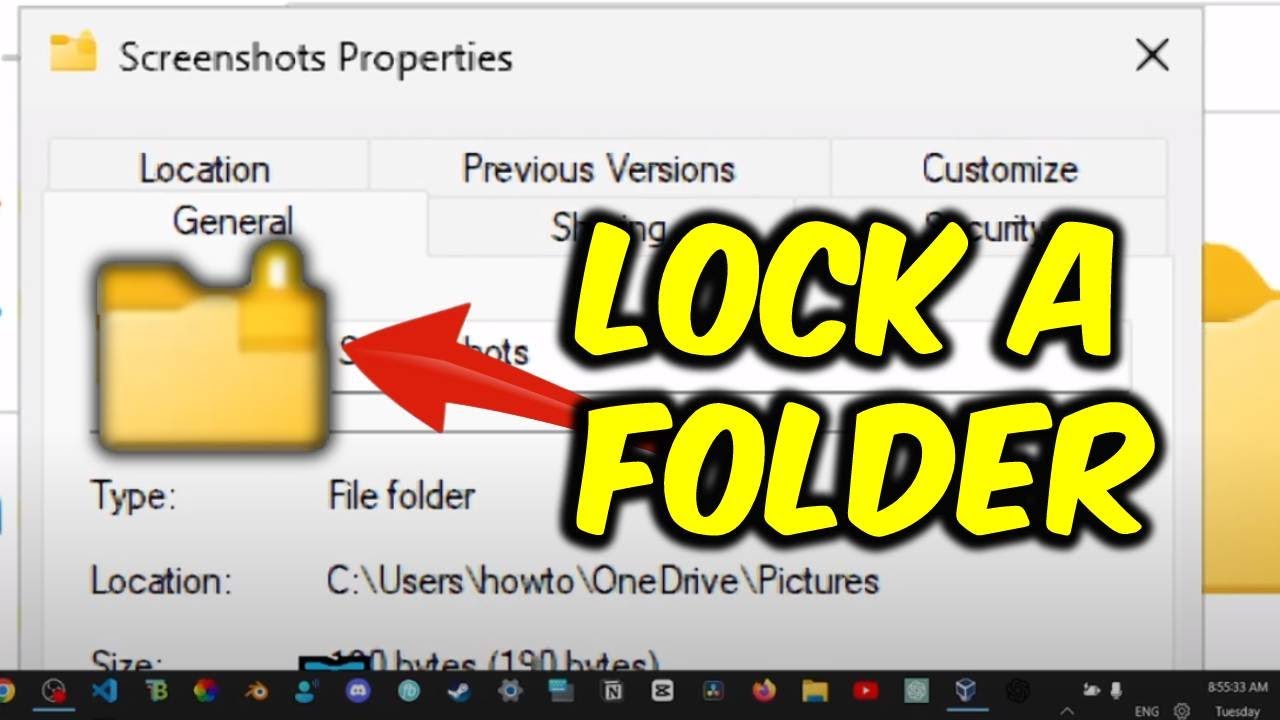How To Lock A Folder In Windows 11 - TUTORIAL (2023) - YouTube