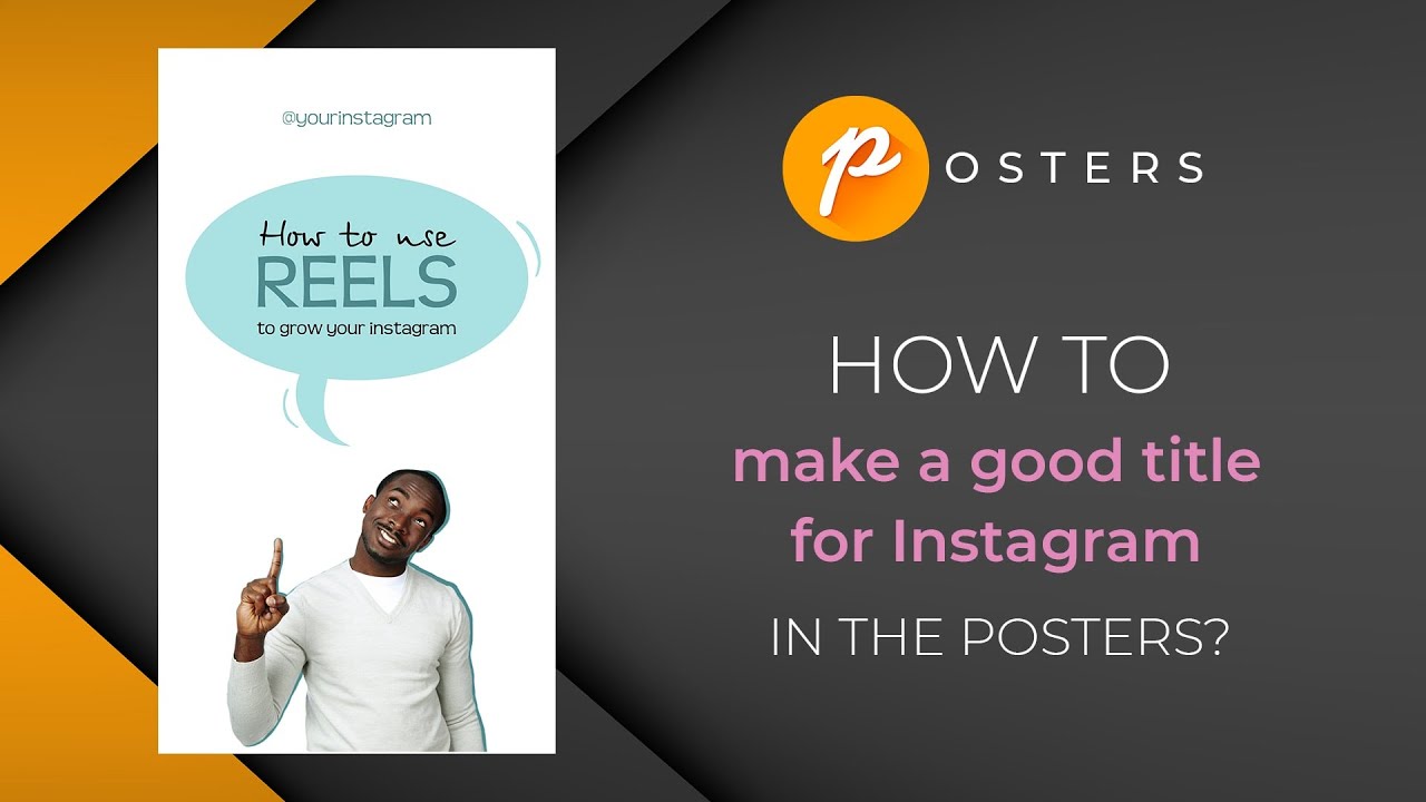 How to make a good title for Instagram in the Posters | Social Media ...