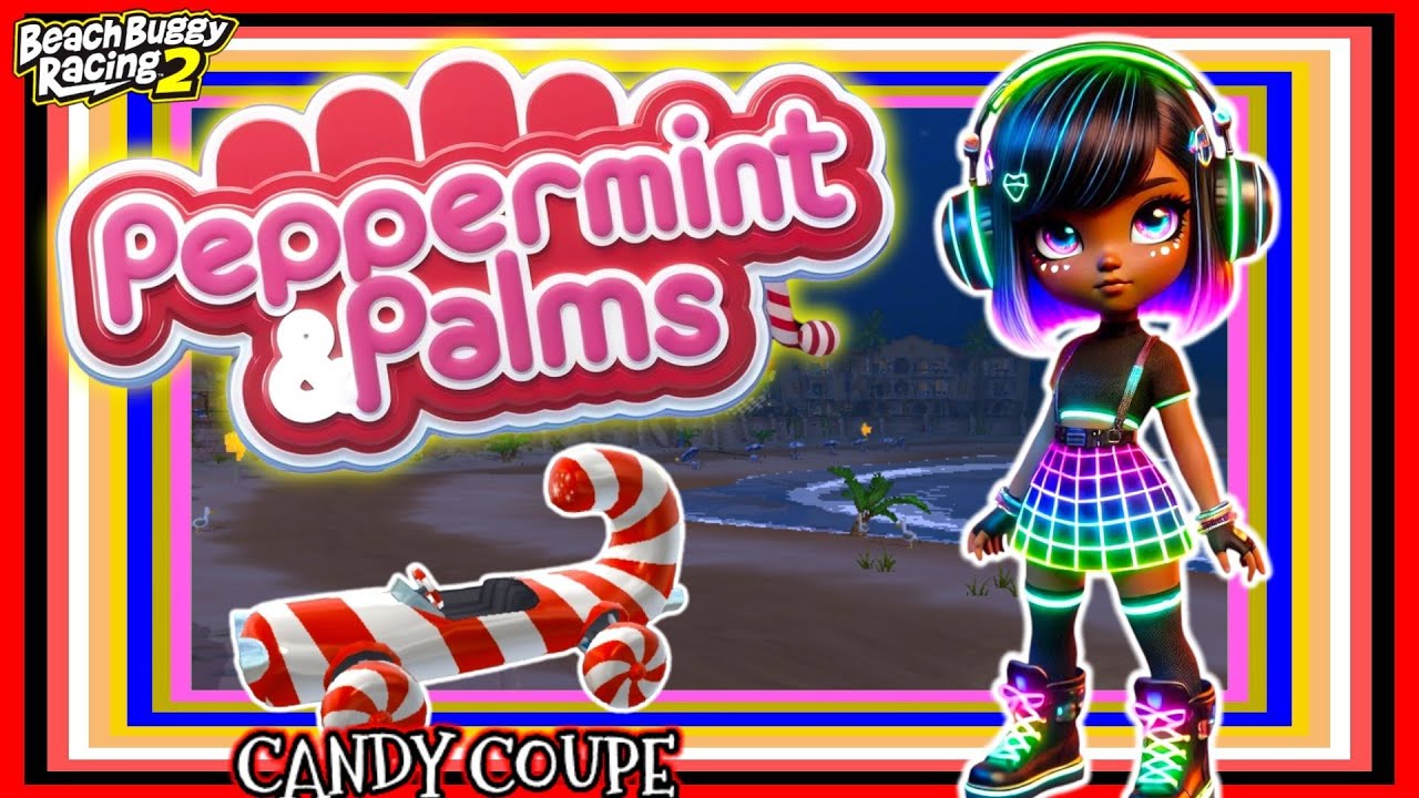 Peppermint & Palms 🎁🏁"Solo Race" |🏆 Candy Coupe + Wreath 🏆| Leeta |(Beach Buggy Racing 2) - YouTube